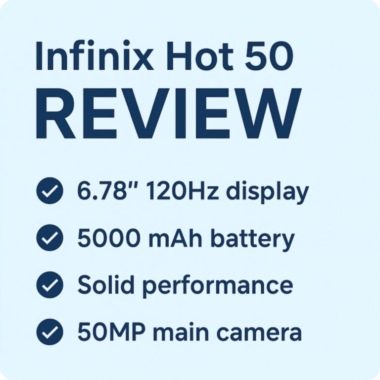 Infinix Hot 50 Review 2025: Specs & Camera